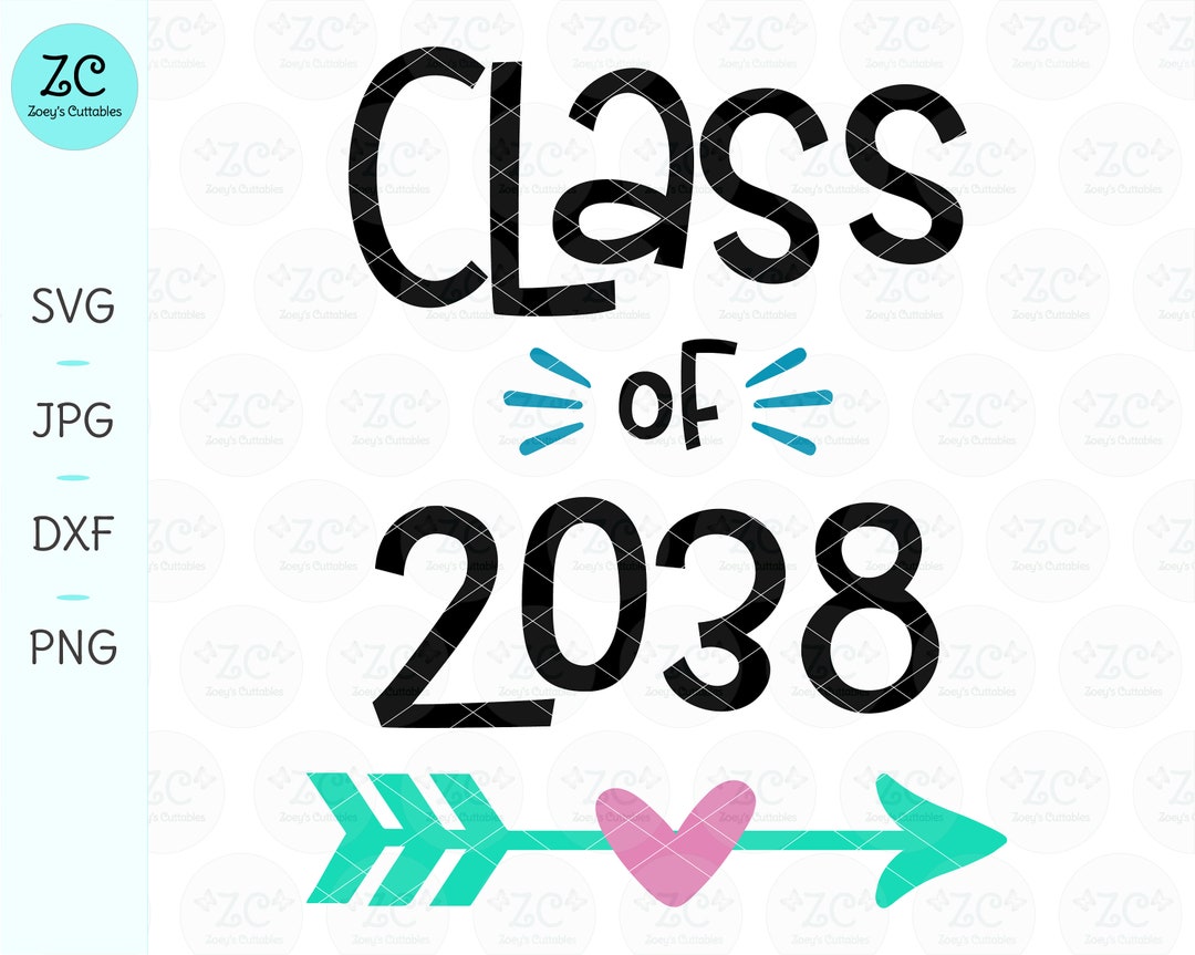 Class of 2038 SVG, Graduation SVG, Class Of, End of School Year ...