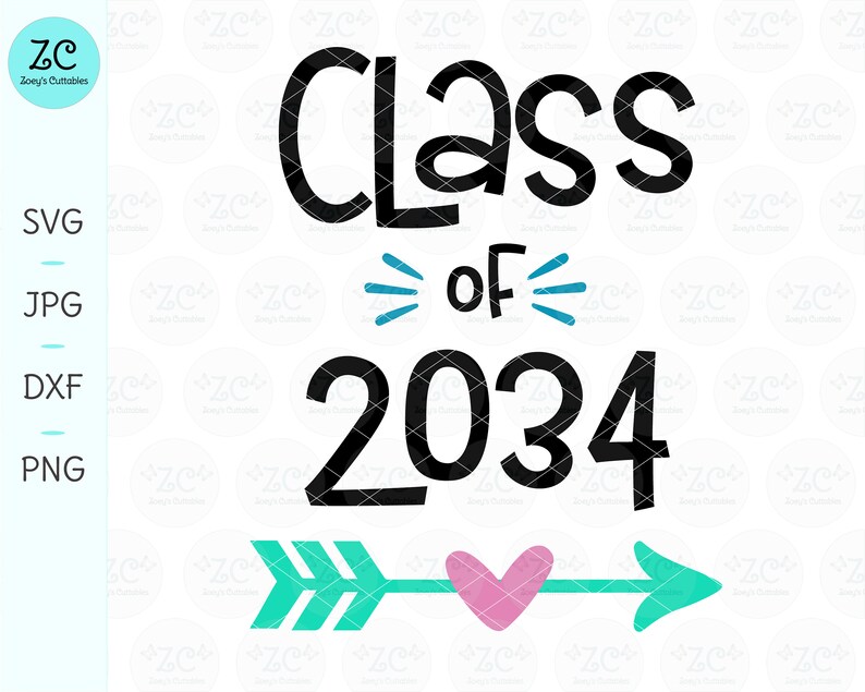 Class of 2034 SVG Graduation SVG Class Of End of School - Etsy