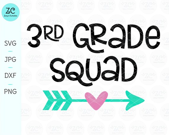 3rd Grade Squad SVG 3rd Grade Crew Third Grade SVG Svg | Etsy