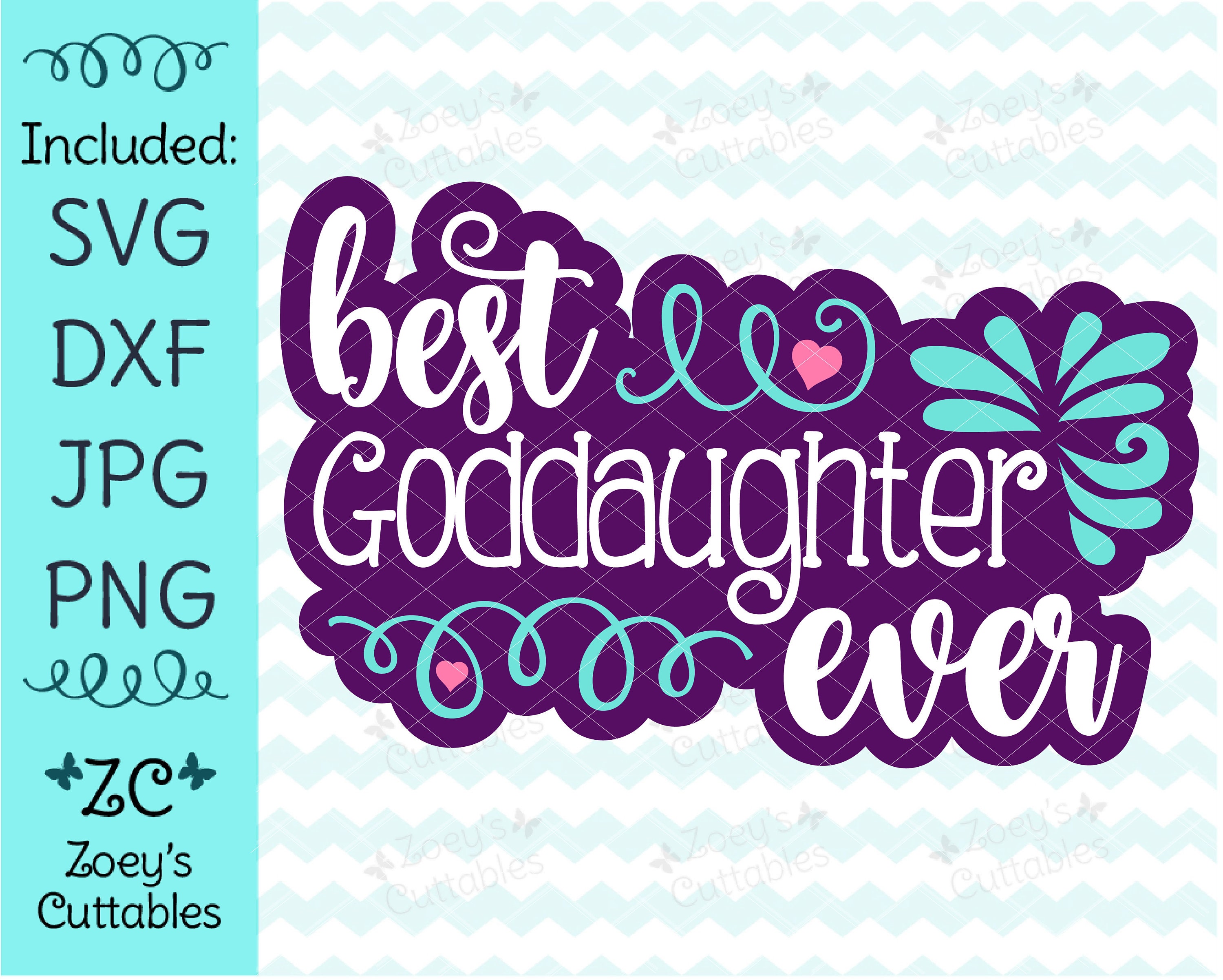 Best Goddaughter Ever Goddaughter SVG Goddaughter SVG SVG - Etsy Australia