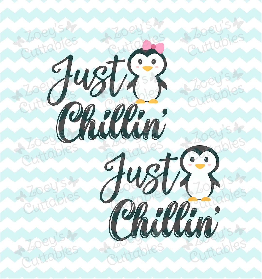 Just Chillin Penguin SVG - Winter SVG - Penguin Design - Christmas SVG ...