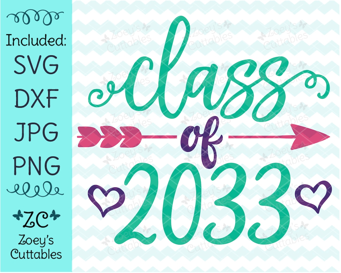 Class of 2033 SVG Graduation SVG End of School Year - Etsy
