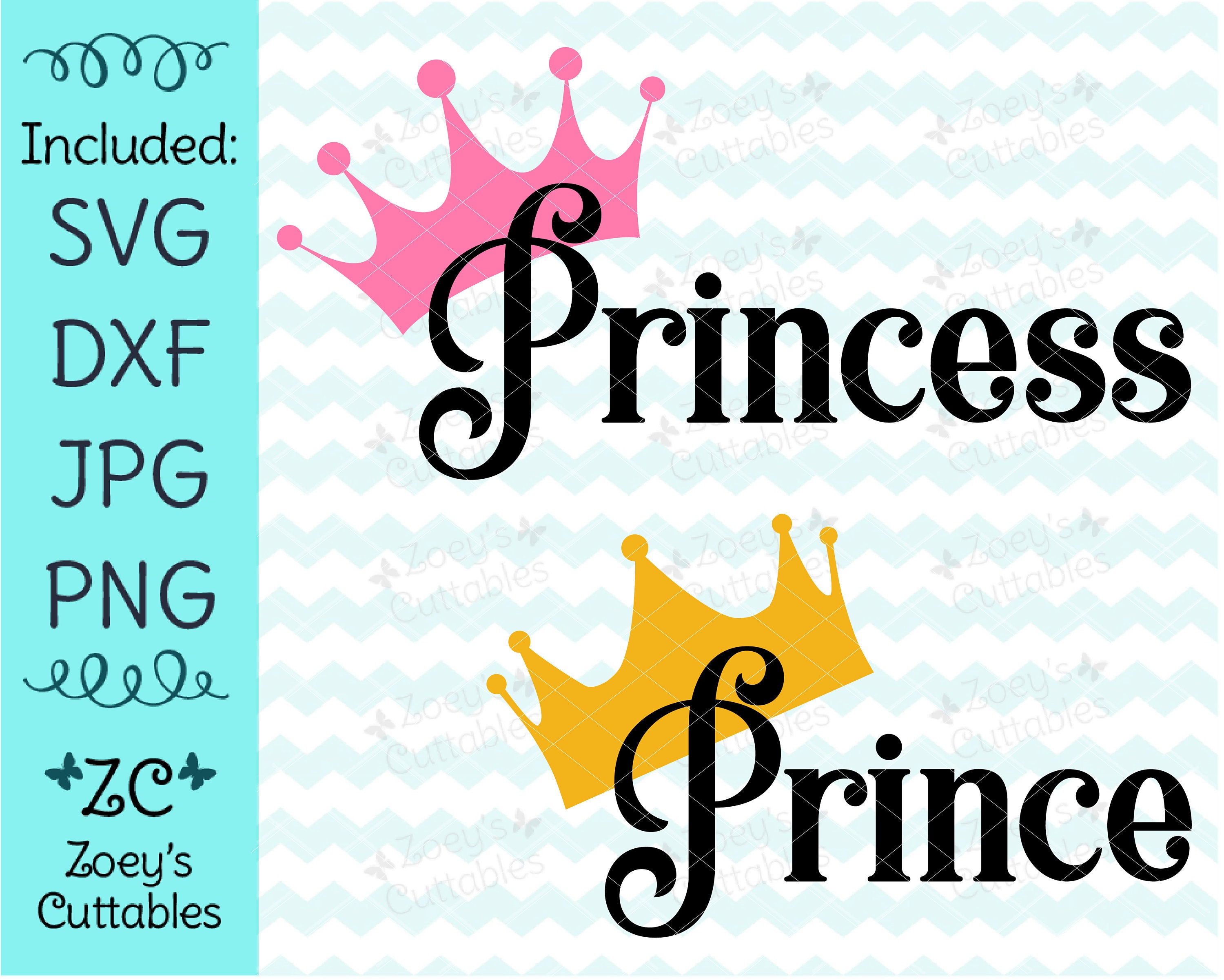 Prince SVG Princess Svg Crown SVG Princess Prince Svg - Etsy