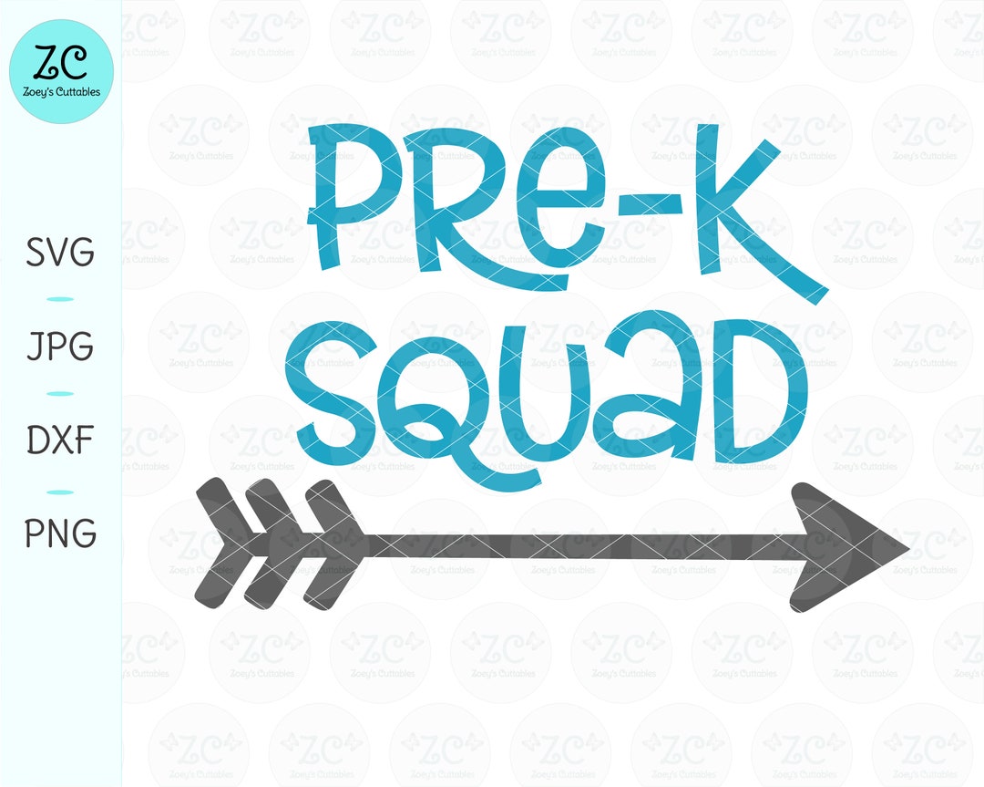 Pre-k Squad SVG, Preschool Squad, Pre-k Teacher, SVG, Svg File, Cricut ...