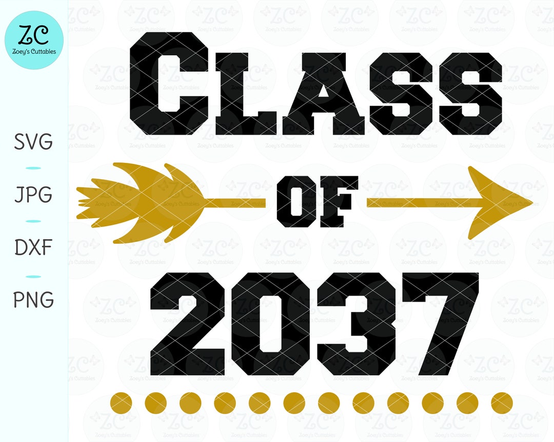 Class of 2037 SVG, Graduation SVG, End of School Year, Kindergarten ...