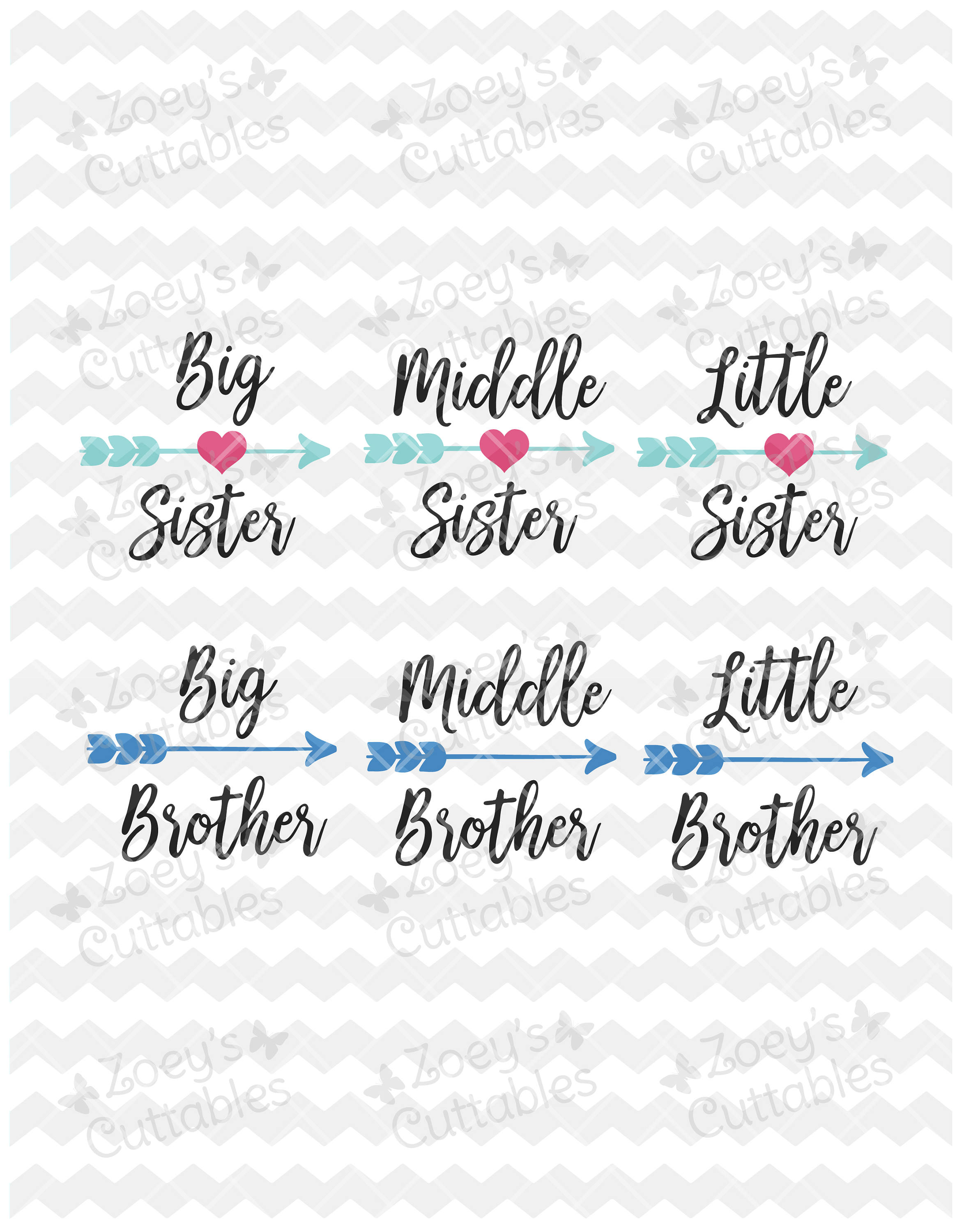 Brother Sister SVG Big Brother Middle Brother Little - Etsy Australia