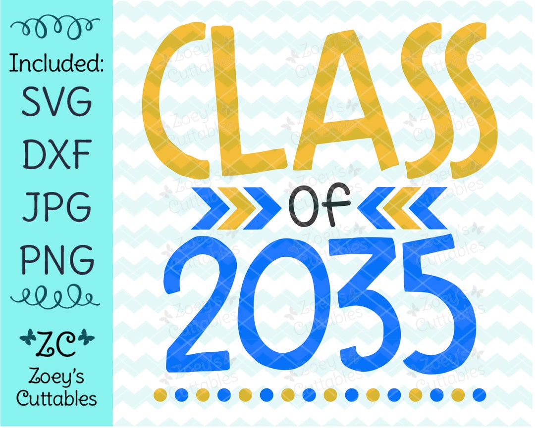 Class of 2035 SVG, Graduation SVG, End of School Year, Kindergarten ...