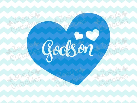 Godson Heart Cuttable SVG File Instant Download DXF JPG | Etsy