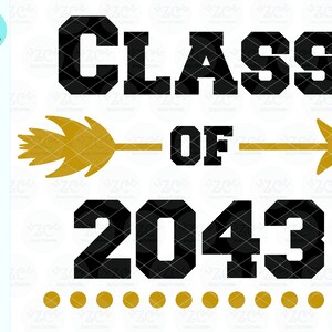 Class of 2043 SVG, Graduation SVG, End of School Year, Kindergarten ...