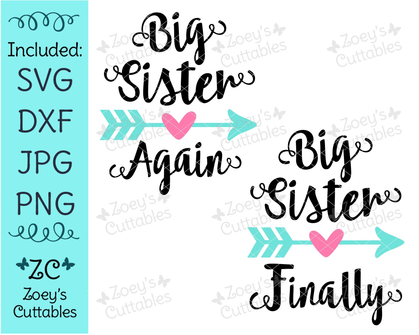 Big Sister Finally Svg Big Sister Again Svg Sister Svg Svg Etsy