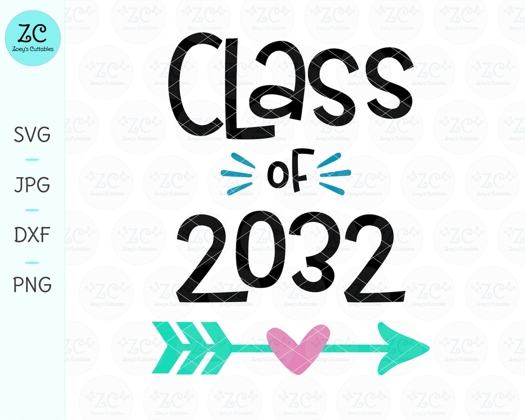 Class of 2032 SVG, Graduation SVG, Class Of, End of School Year ...