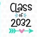 Class of 2032 SVG, Graduation SVG, Class Of, End of School Year ...