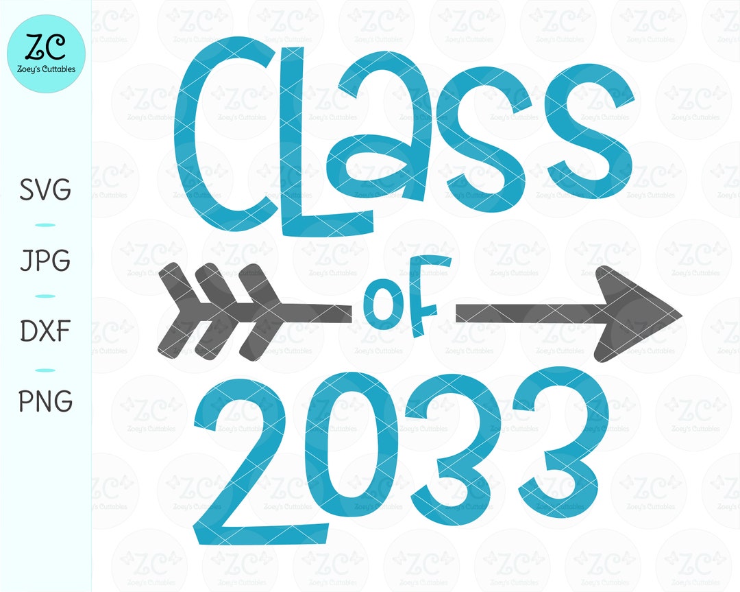 Class of 2033 SVG, Graduation SVG, Class Of, End of School Year ...
