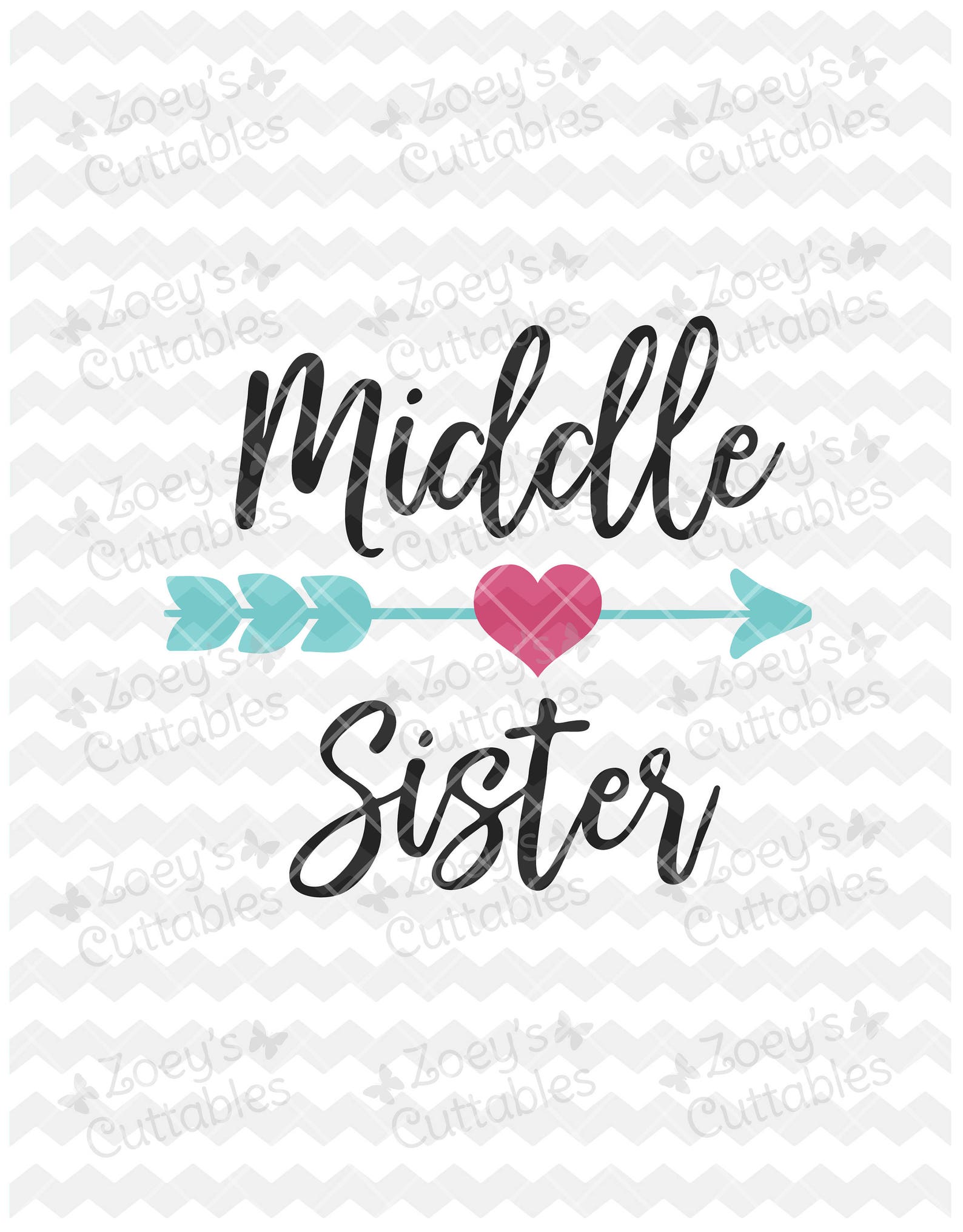 Middle Sister SVG Middle Sister Sister SVG SVG Svg File - Etsy