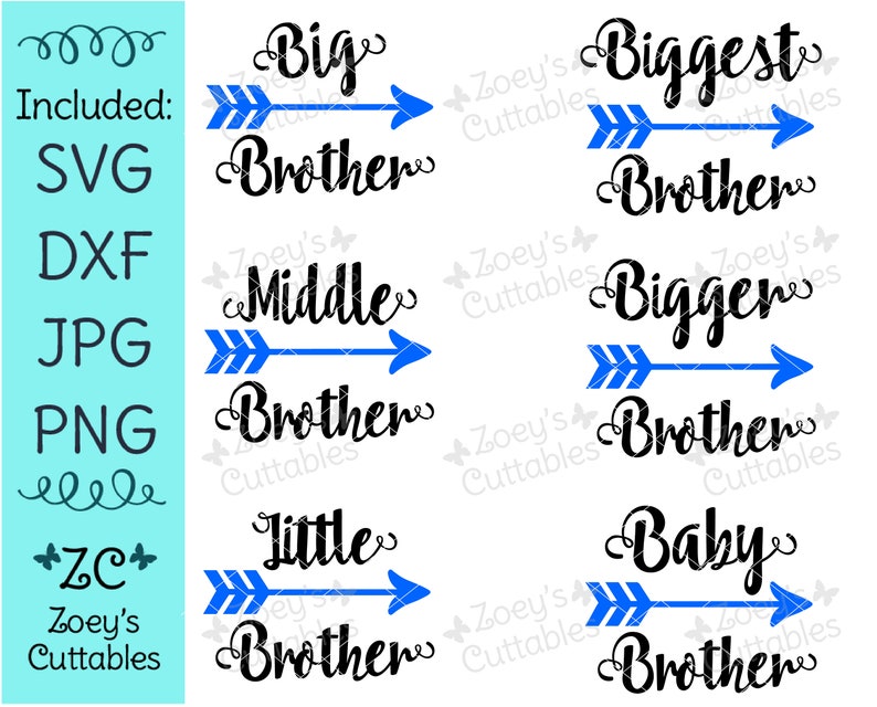 Big Brother Little Brother Middle Brother Brother Svgs Big - Etsy UK