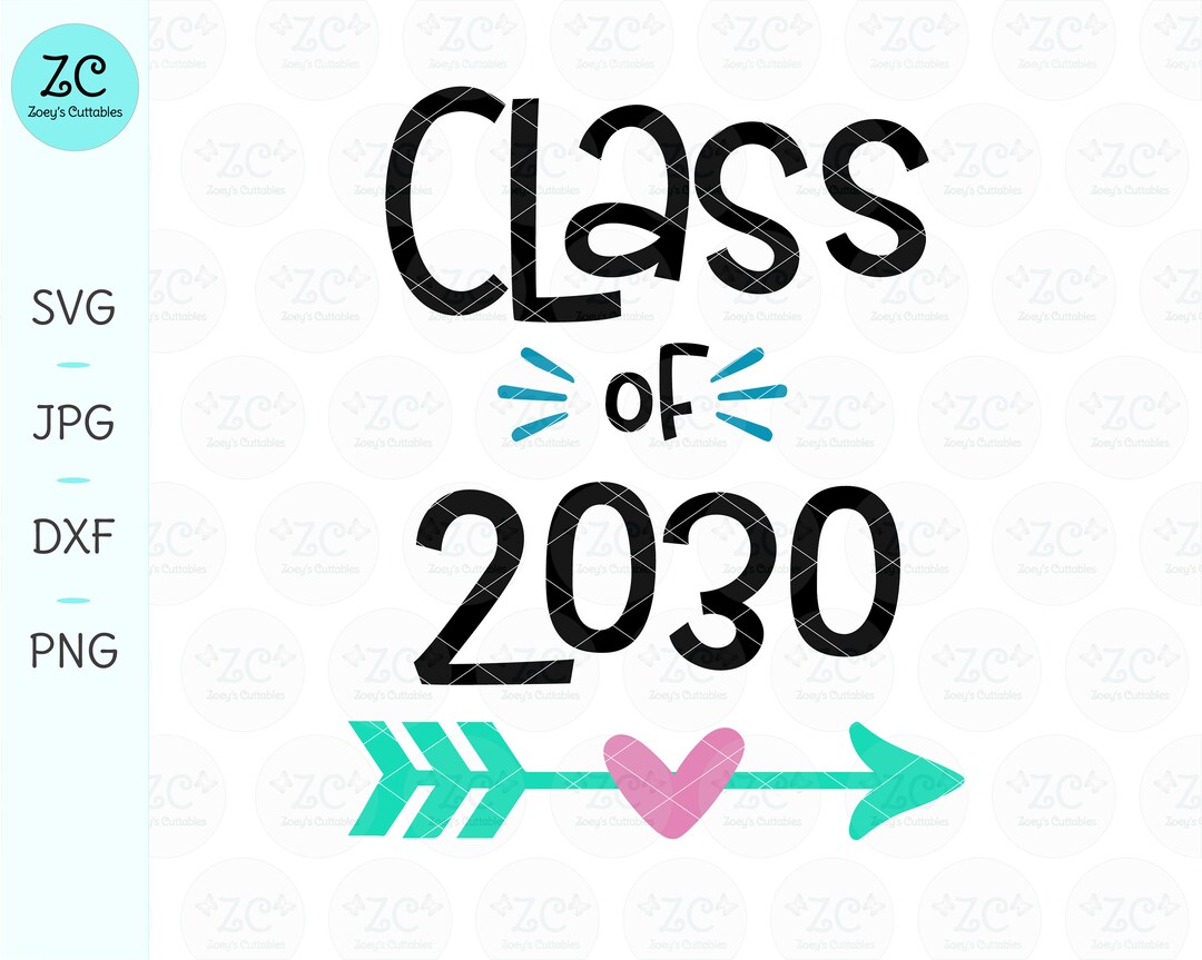 Class of 2030 SVG, Graduation SVG, Class Of, End of School Year ...