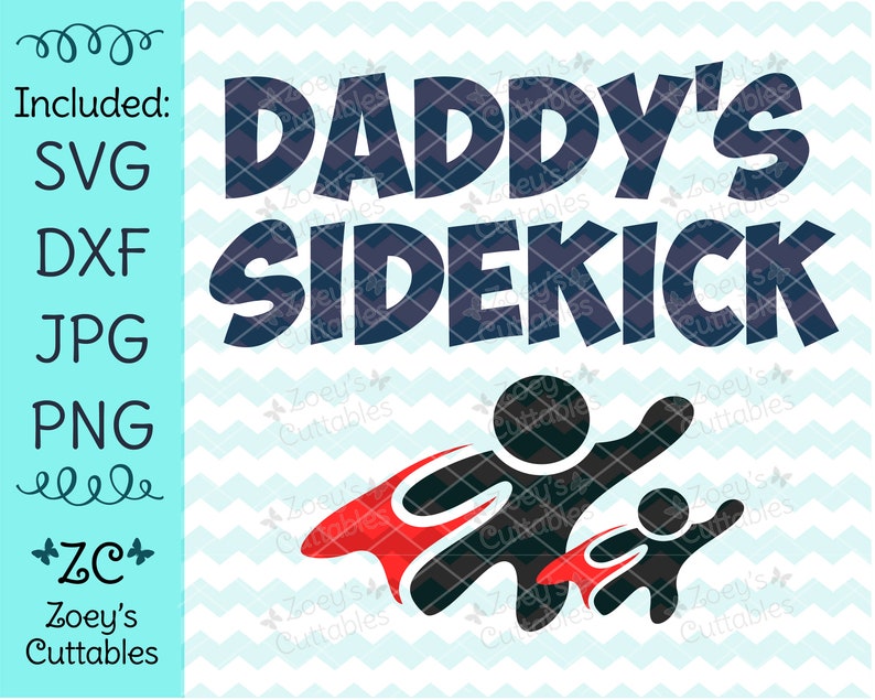 Daddy's Sidekick SVG Superhero Sidekick Baby Shower - Etsy