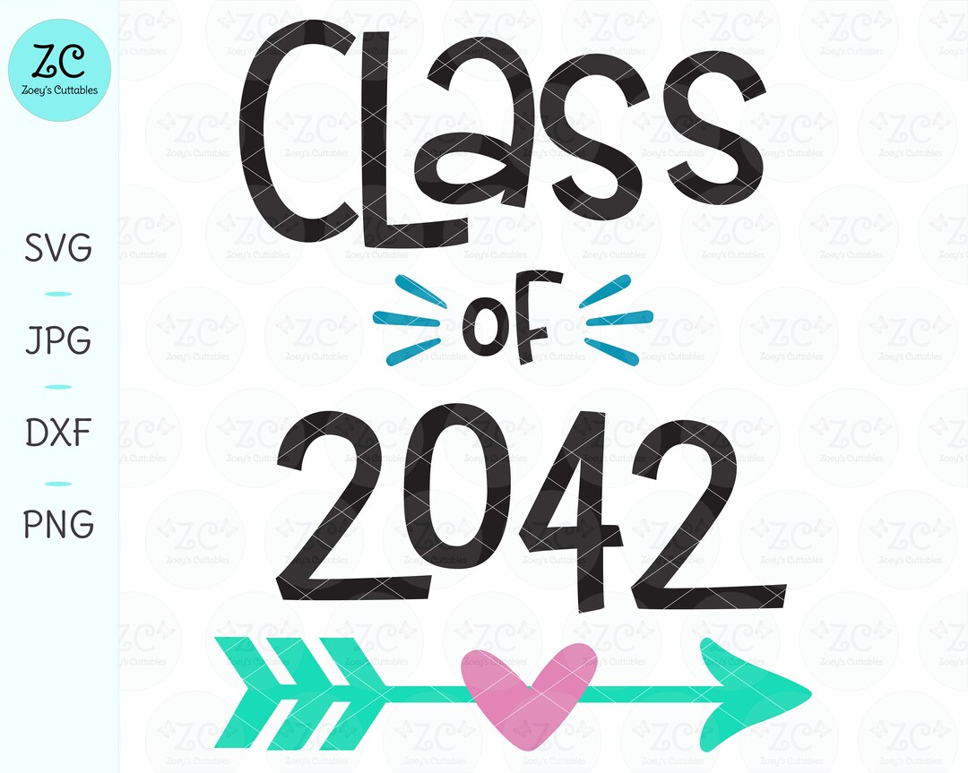 Class of 2042 SVG, Graduation SVG, Class Of, End of School Year ...