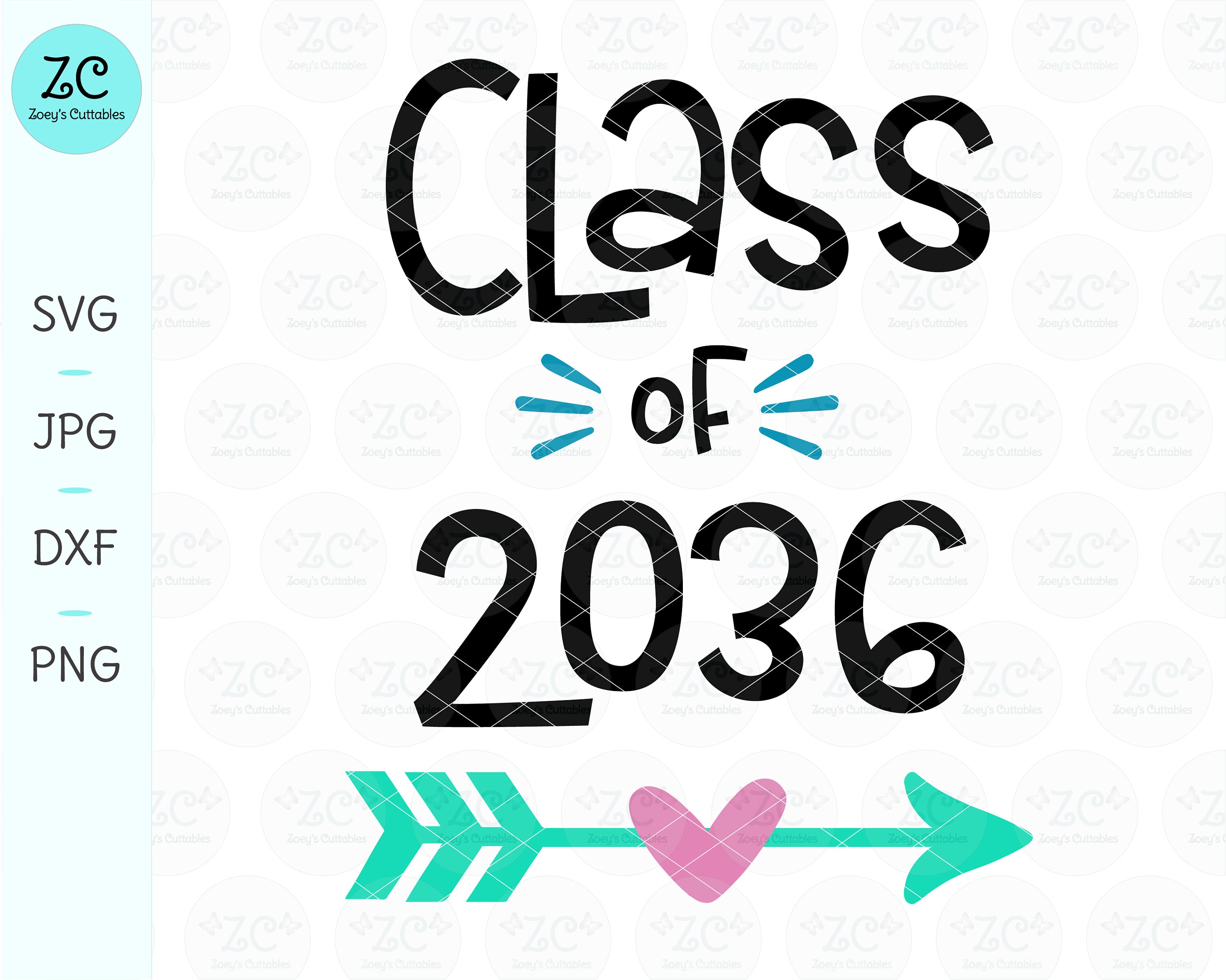 Class of 2036 SVG Graduation SVG Class Of End of School - Etsy Finland