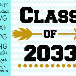 Class of 2033 SVG, Graduation SVG, End of School Year, Kindergarten ...
