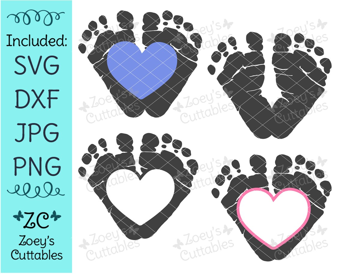 Baby Feet SVG, Baby SVG, Baby Feet Heart SVG, Newborn Svg, Svg, Baby ...