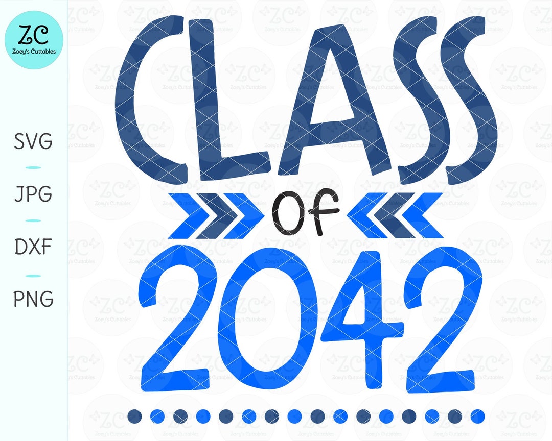 Class of 2042 SVG, Graduation SVG, End of School Year, Kindergarten ...
