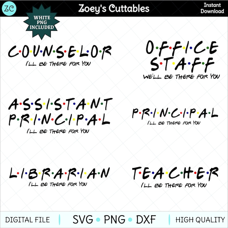 School Value Pack, I'll Be There for You, School Svg Bundle, Teacher ...