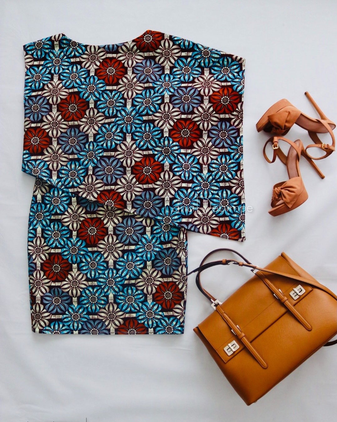 African Print Ankara Kente Capelet Dress - Etsy