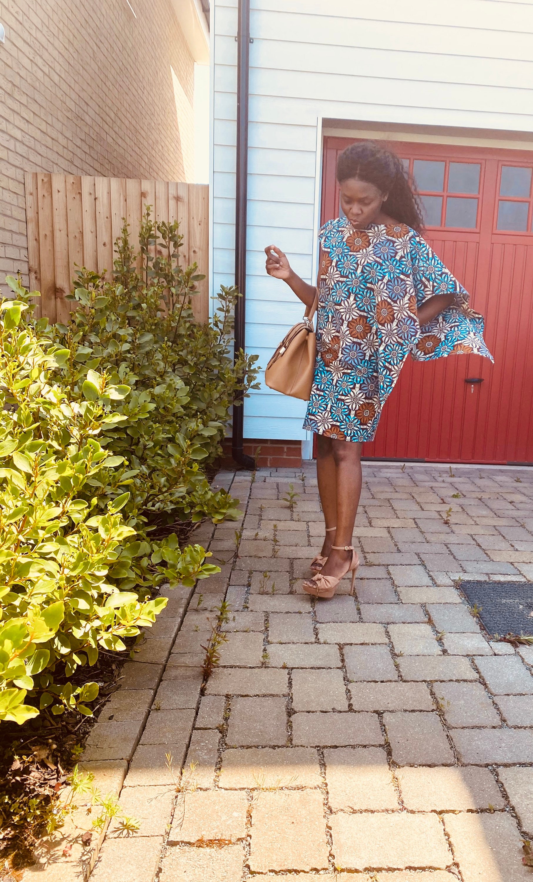 African Print Ankara Kente Capelet Dress - Etsy