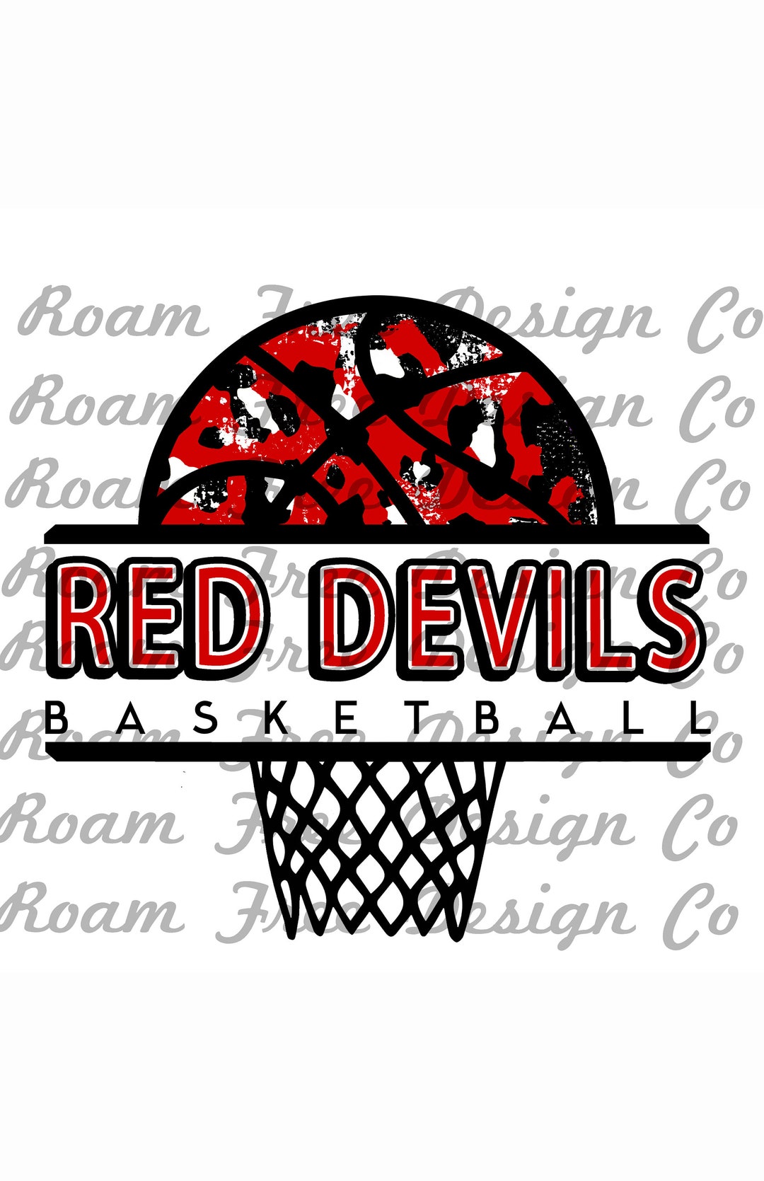 Red Devils Basketball Mascot: Cheetah Print PNG (digital Download) - Etsy
