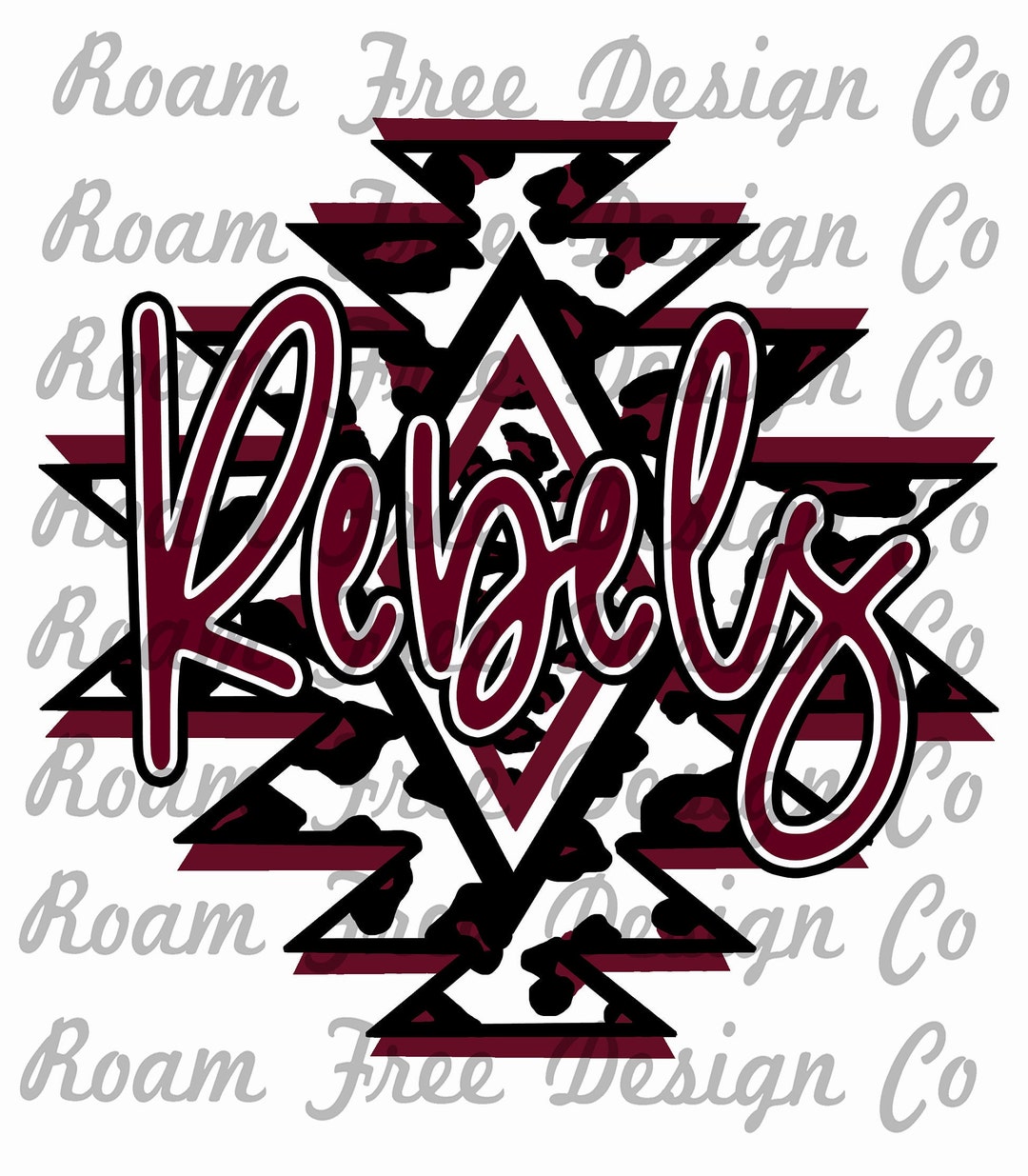 Rebels Maroon Aztec Cheetah Design PNG (digital Download) - Etsy