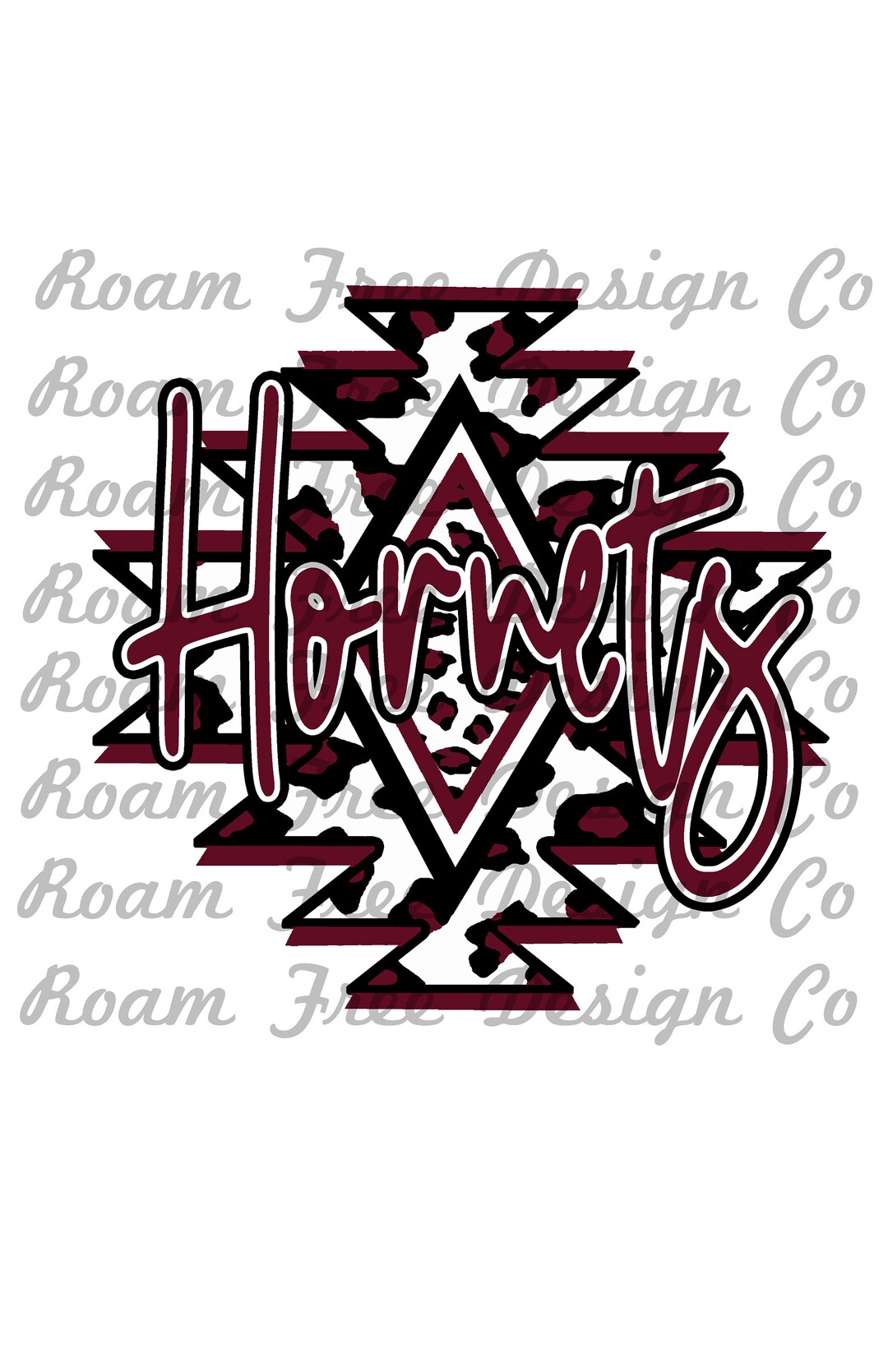 Hornets Maroon Aztec Cheetah Print Design (PNG Digital Download) - Etsy