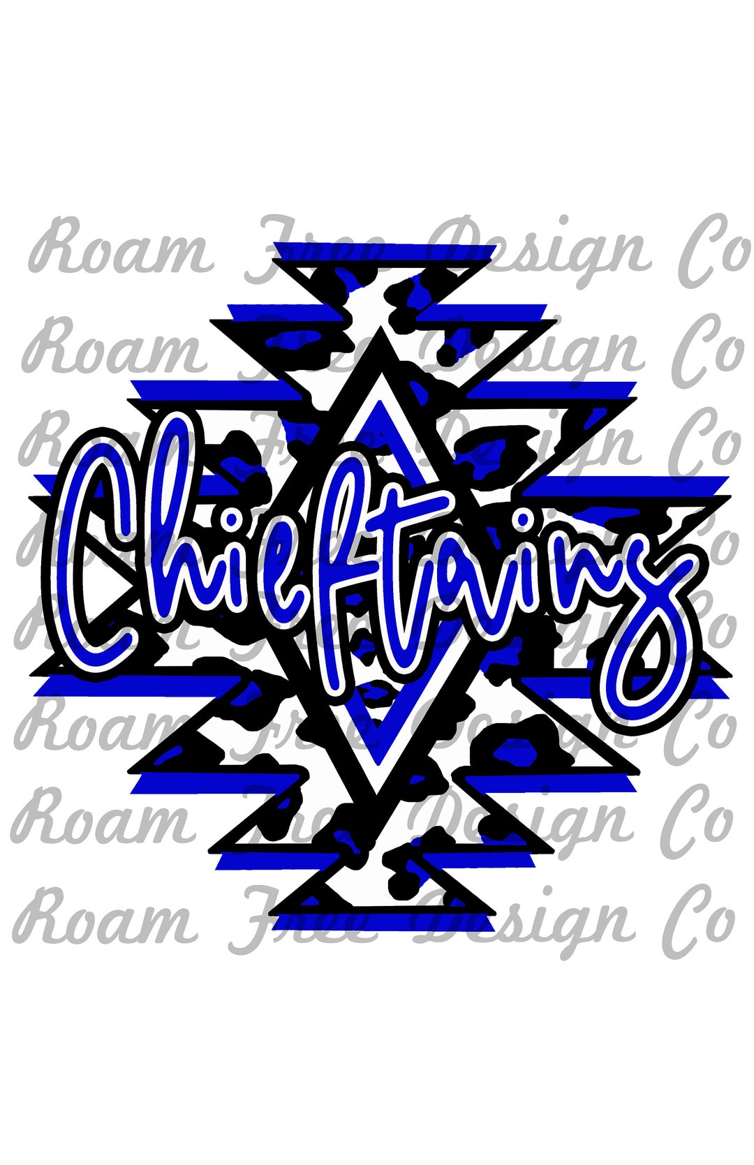 Blue Chieftain Aztec Cheetah Design PNG (digital Download) - Etsy