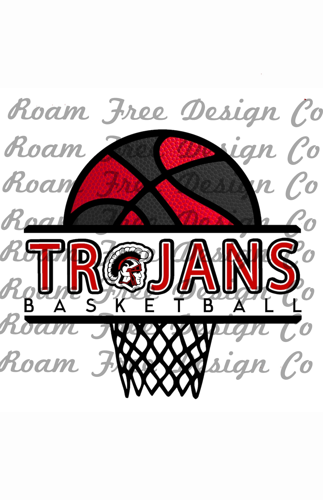 Red and Black Basketball Trojan Mascot | Red and Black | Basketball ...