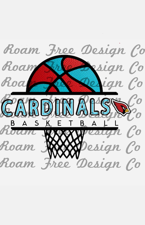 Red and Blue Basketball Cardinals Mascot Red and Blue - Etsy