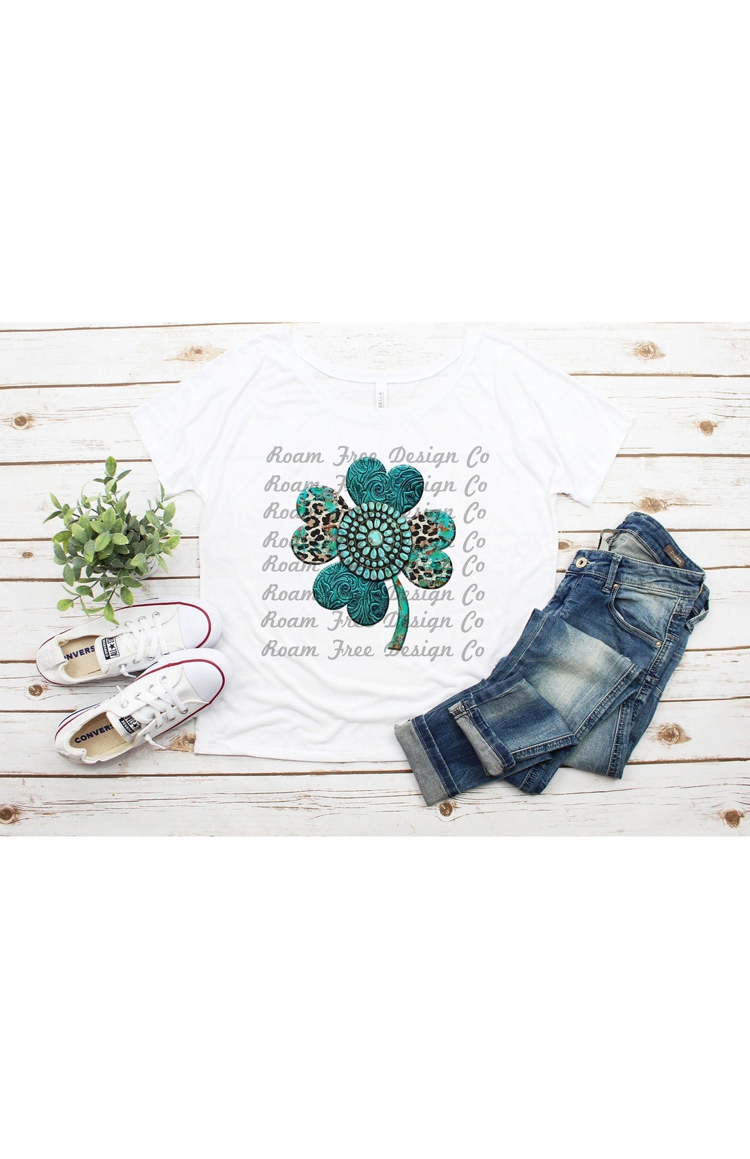 Turquoise Shamrock | Turquoise | Cheetah | PNG Digital | PNG | Lucky ...