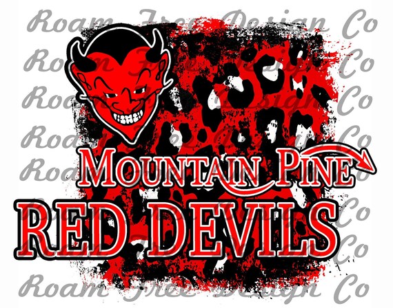 Mountain Pine Red Devils Cheetah Design Black and Royal Blue | Etsy