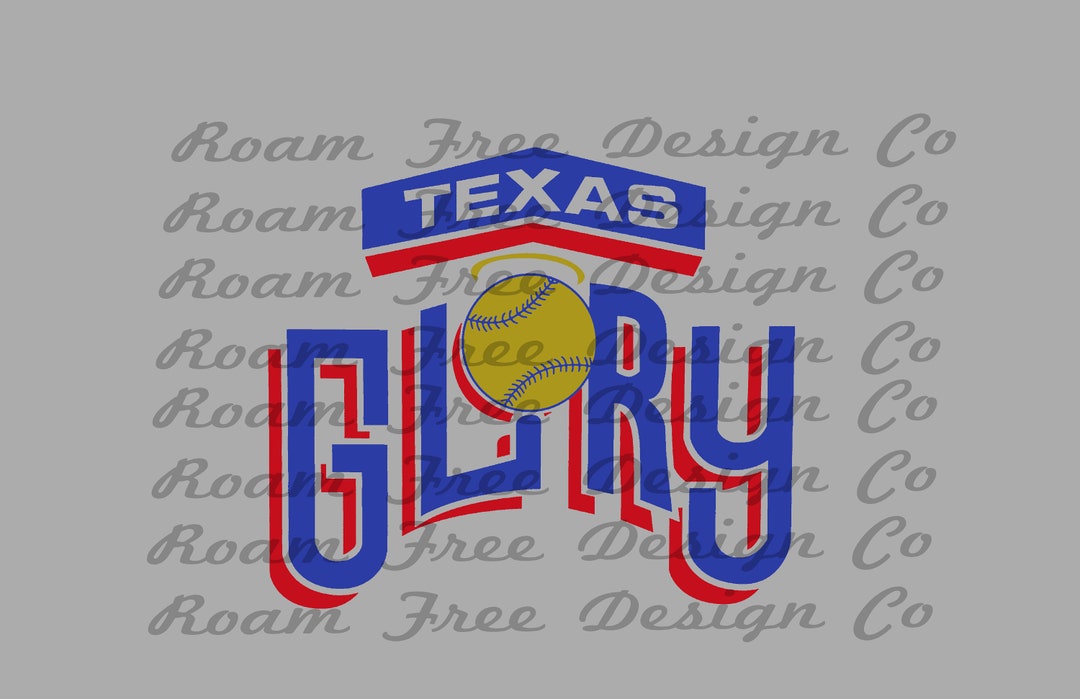 Texas Glory Softball Logo: Red & Blue Cheetah Print (PNG Digital ...