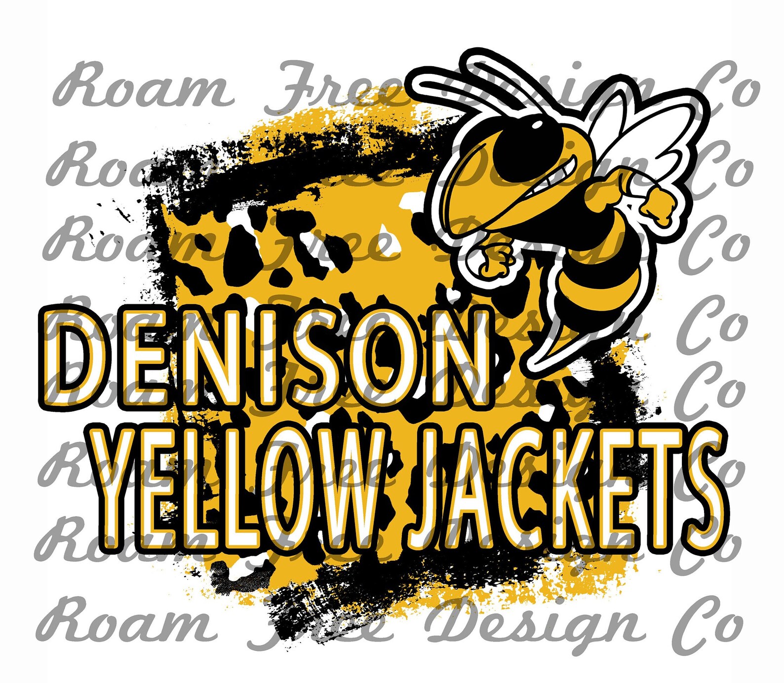 Denison Yellow Jackets PNG: Cheetah Leopard Print, School Spirit ...