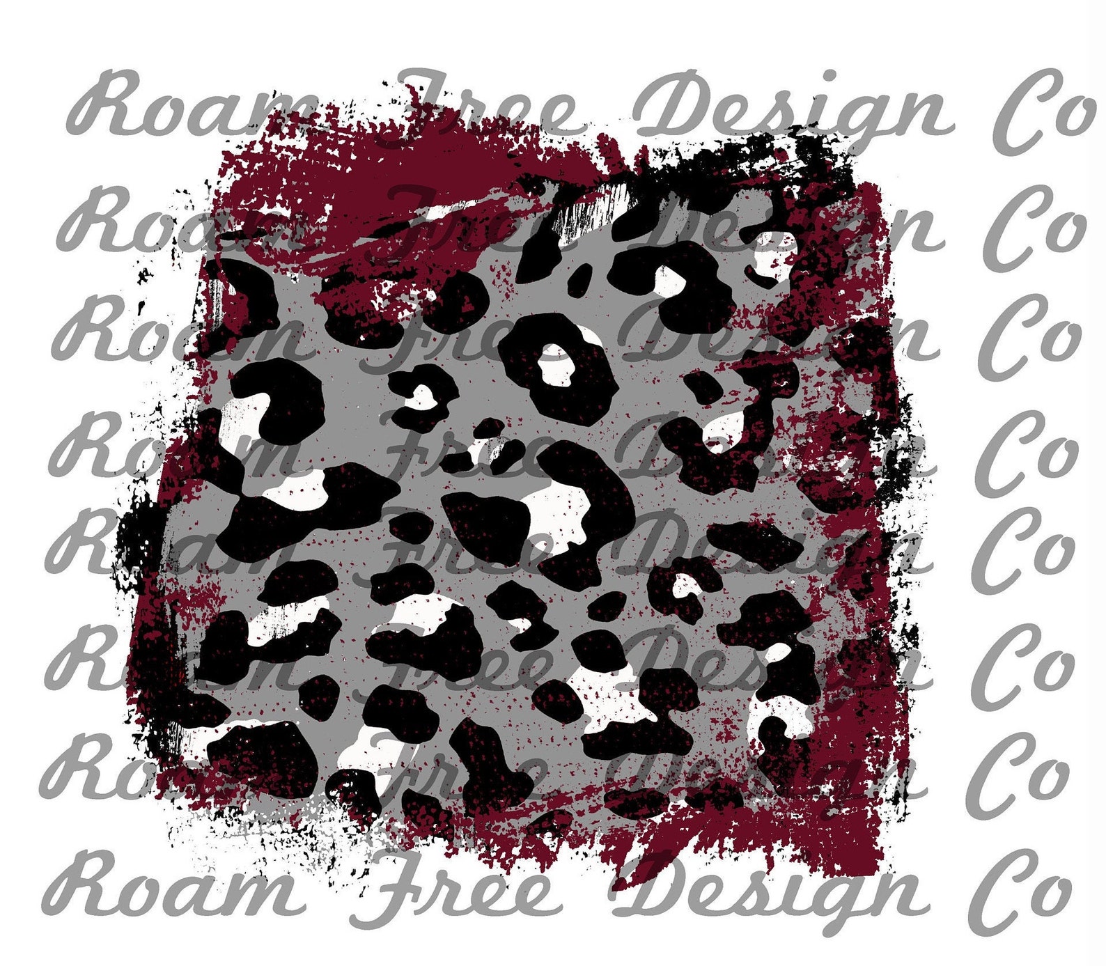 Maroon Cheetah Print Background: School Spirit Design (PNG Digital ...