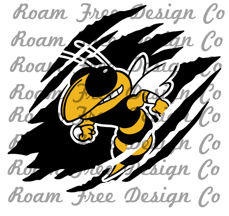 Denison Yellow Jackets Custom Files Black Shirt Rip - Etsy