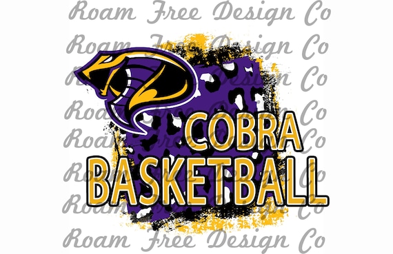 Cobras Basketball Yellow and Purple Cheetah Mascot Purple | Etsy