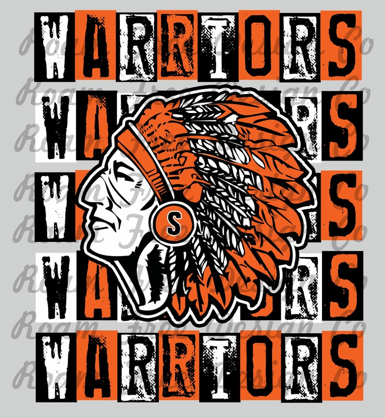 Savage Warriors Mascot PNG: Rubber Stamp Design (digital Download) - Etsy