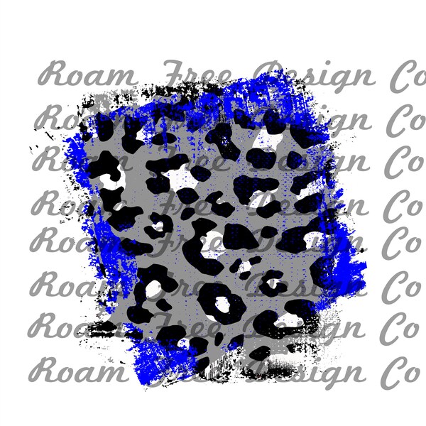 Royal Blue Cheetah Print - Etsy