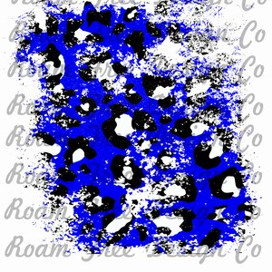 Blue and Black Distressed Cheetah Background Design | Cheetah Print ...