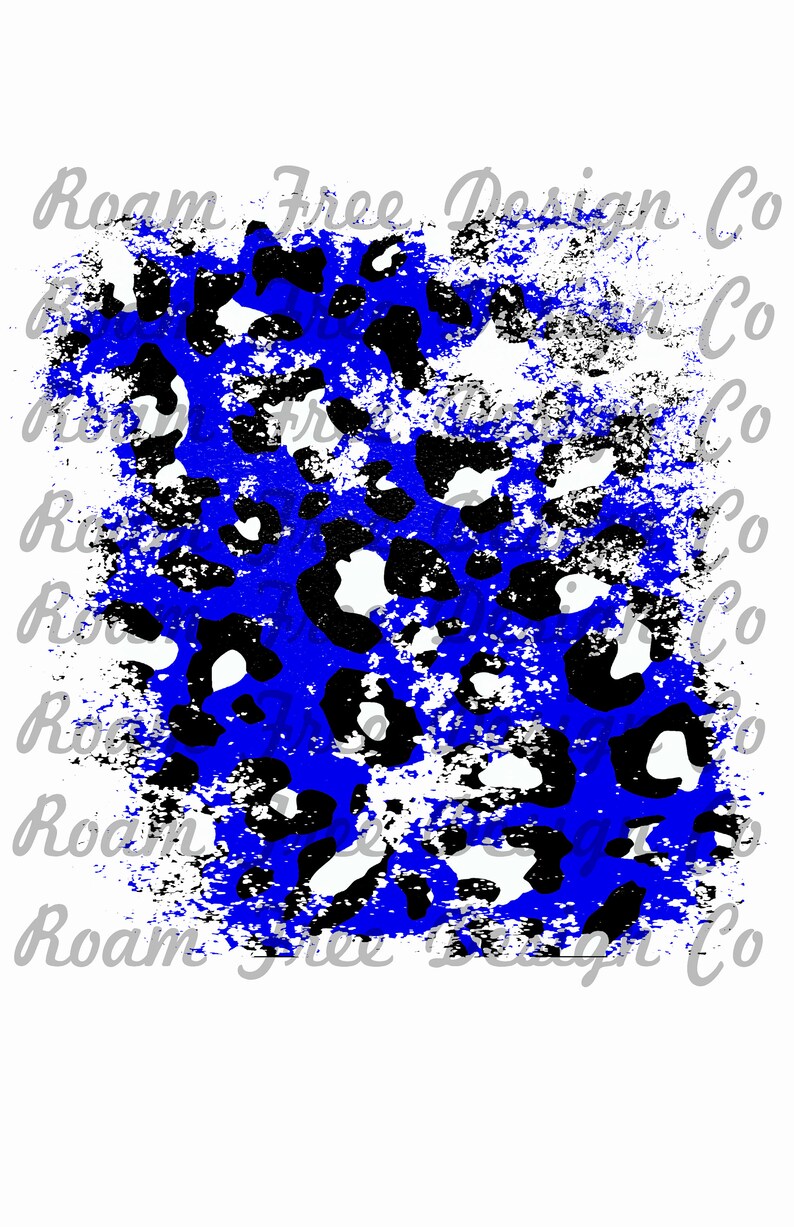 Blue and Black Distressed Cheetah Background Design Cheetah - Etsy