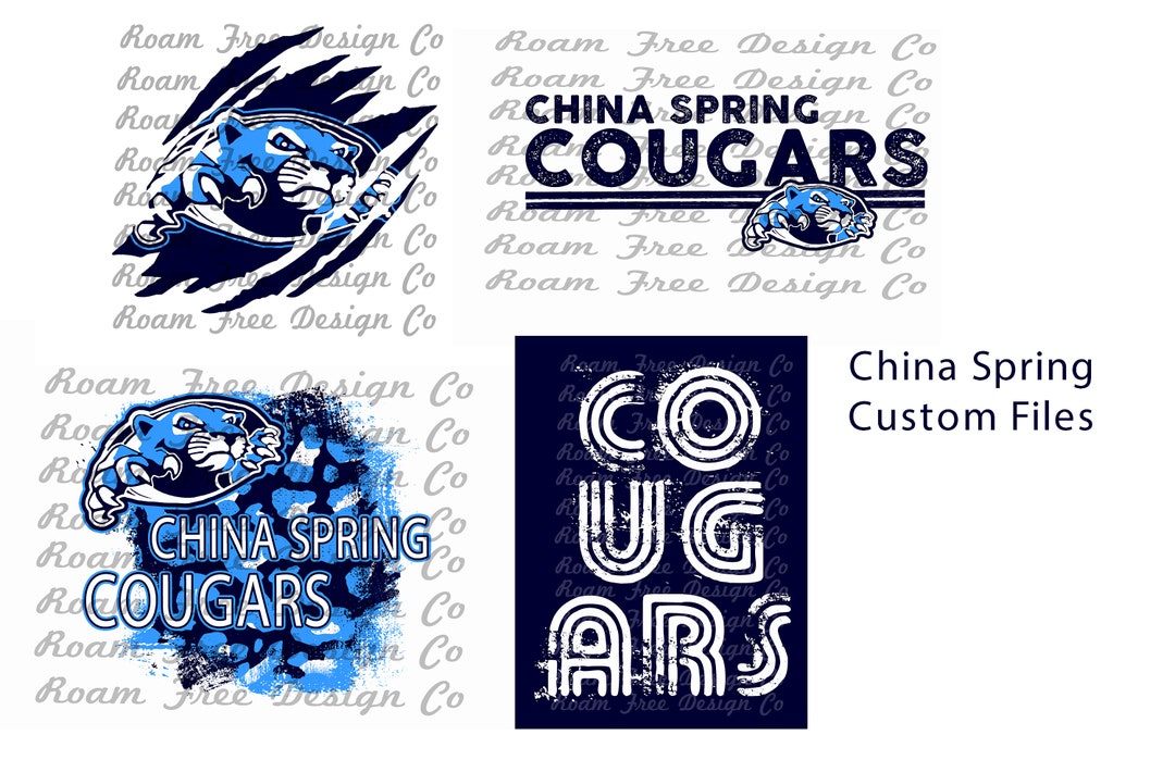 China Spring Cougars Mascot: Cheetah Leopard Print (PNG Digital File ...