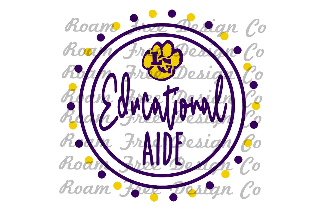Educational Aide Circle Dot Design: School Mascot PNG (digital Download ...