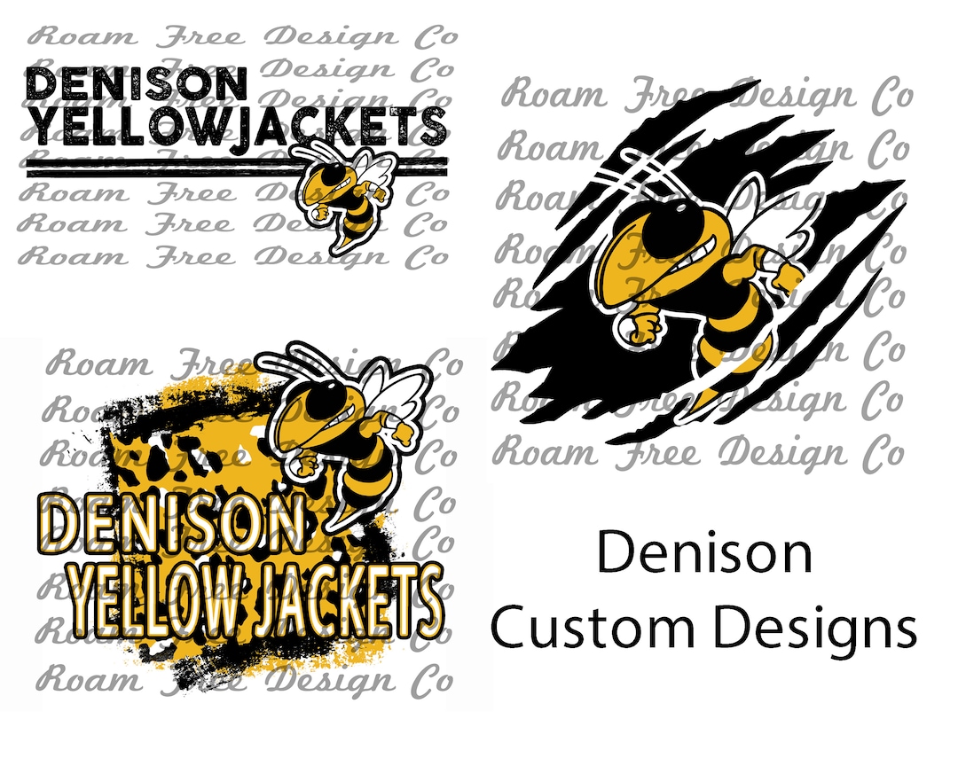 Denison Yellow Jackets Custom Files | Black Shirt Rip | Cheetah Print ...