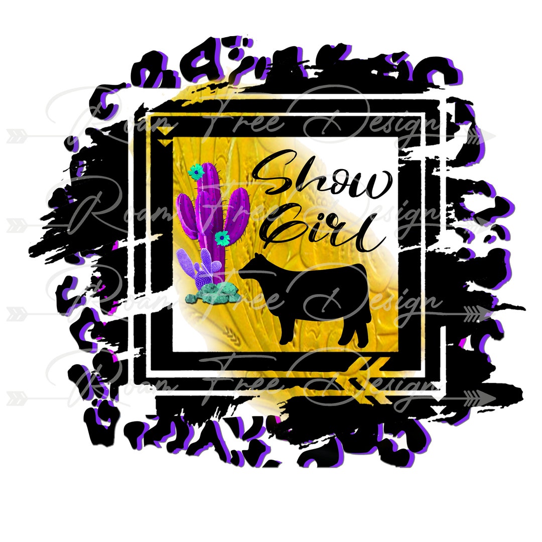 Show Girl Cow Aztec Cactus Sublimation Design | Show Cattle ...